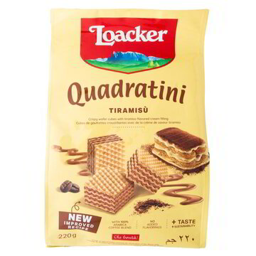 Loacker Wafer Quadratini Tiramisù 220 g spesa online Supermercati ...